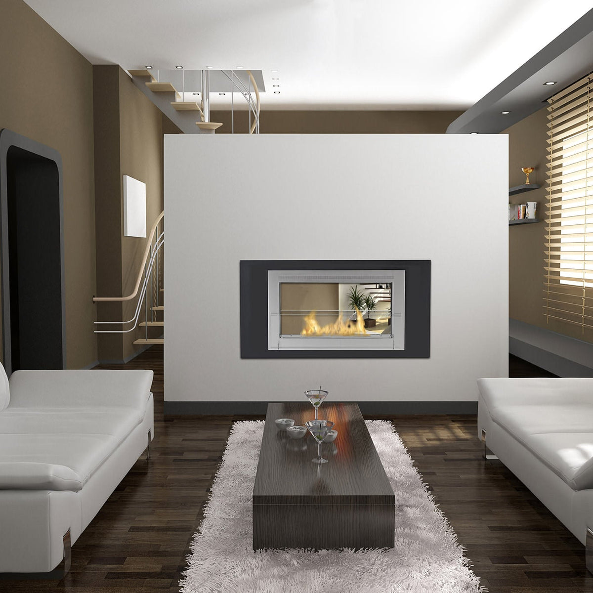 Double Sided 2-3 Sided Electric Fireplaces – Fire Habitat