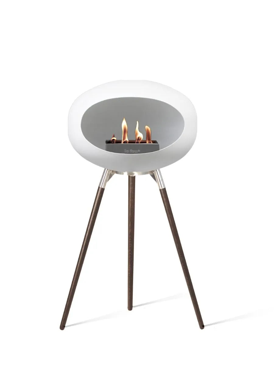 Le Feu Ground Wood High Dome Fireplace in White Color – Fire Habitat